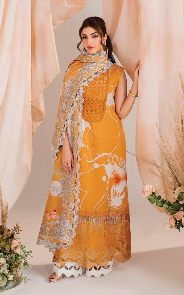 ASIFA N NABEEL - 3 Piece Unstitched Printed Lawn Suit | YL-1– Kaprang